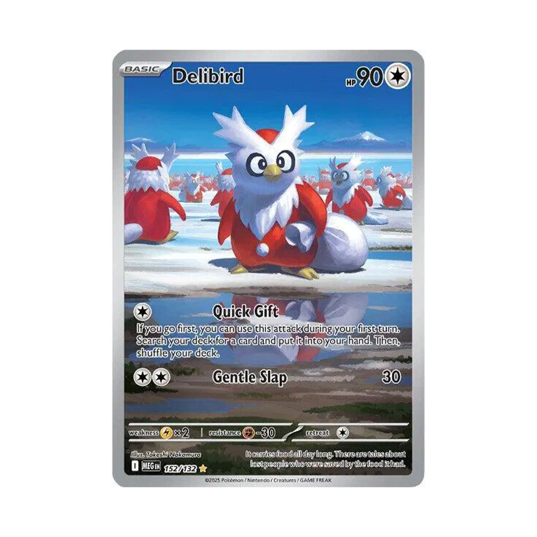 Delibird - Mega Evolution Base Set - Illustration Rare - 152/132 – Binderly