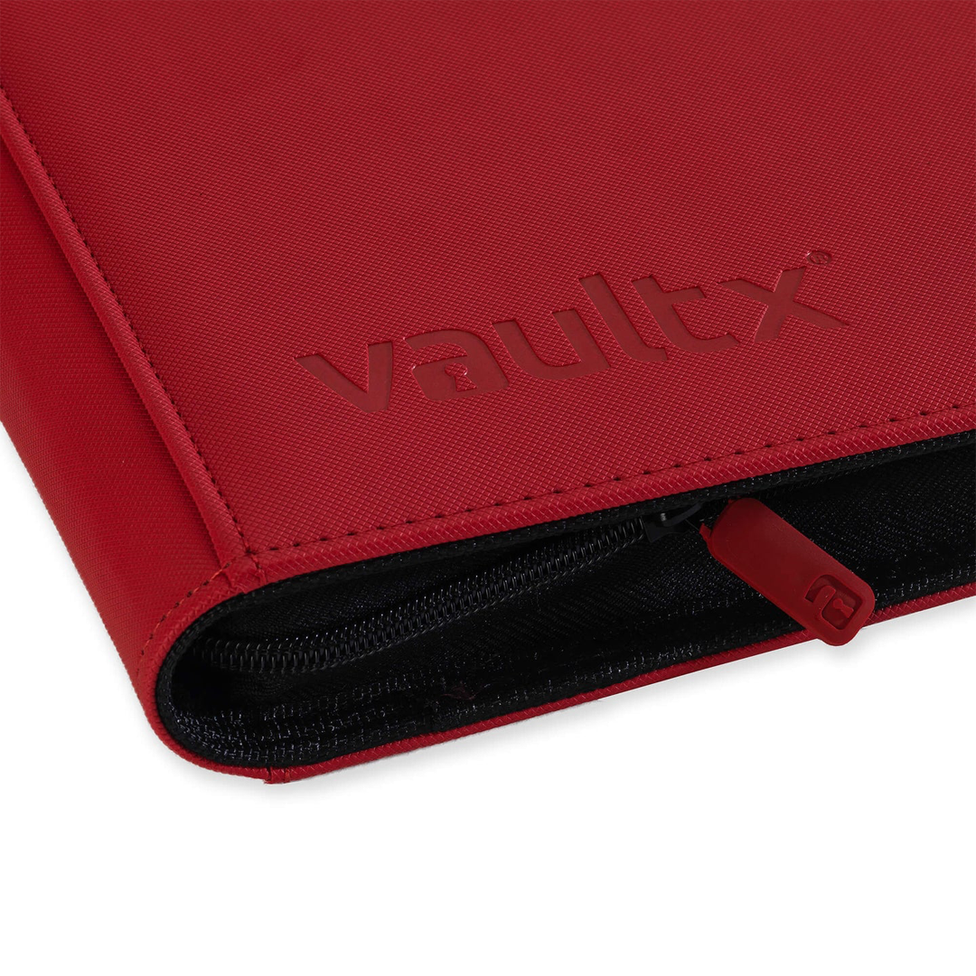 Vault X - 12-Pocket Exo-Tec® Zip Binder - Fire Red – Binderly