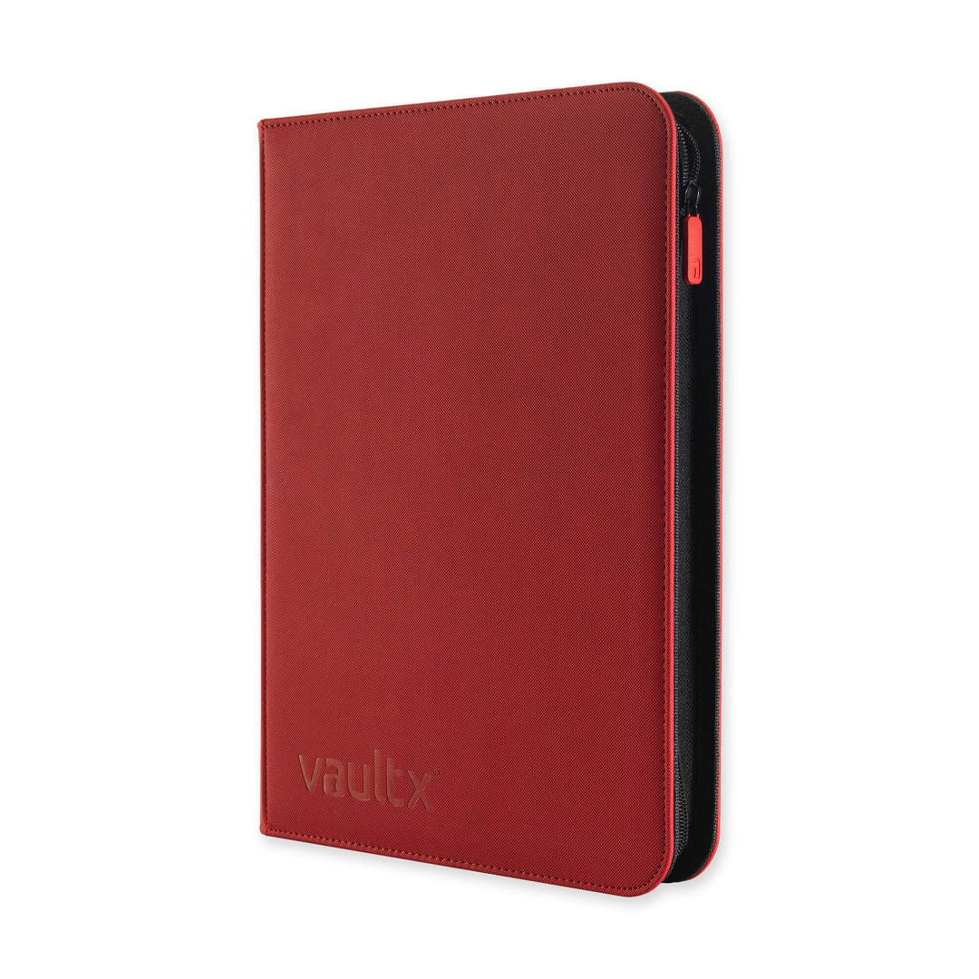 Vault X - 9-Pocket Exo-Tec® Zip Binder - Fire Red – Binderly